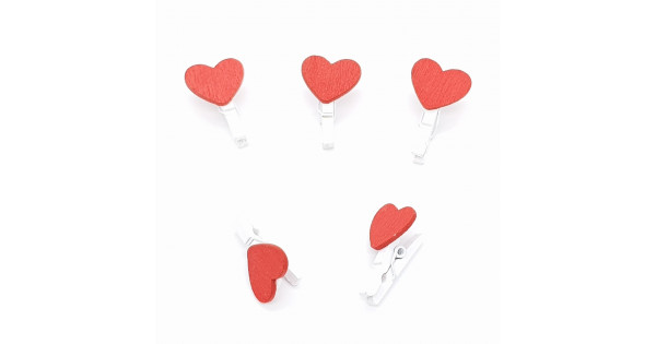 Kalp Desenli Poşet Mandalı Beyaz